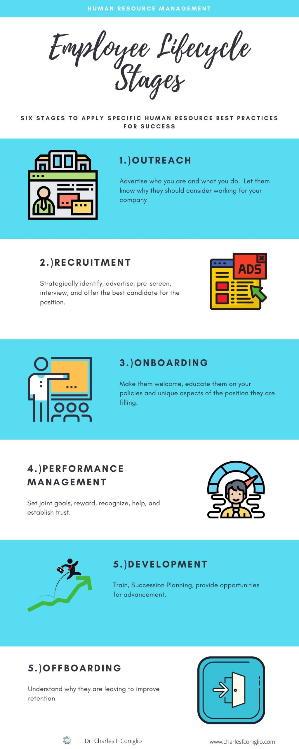 Employee Life Cycle Info Graphic Human Resource Management Student